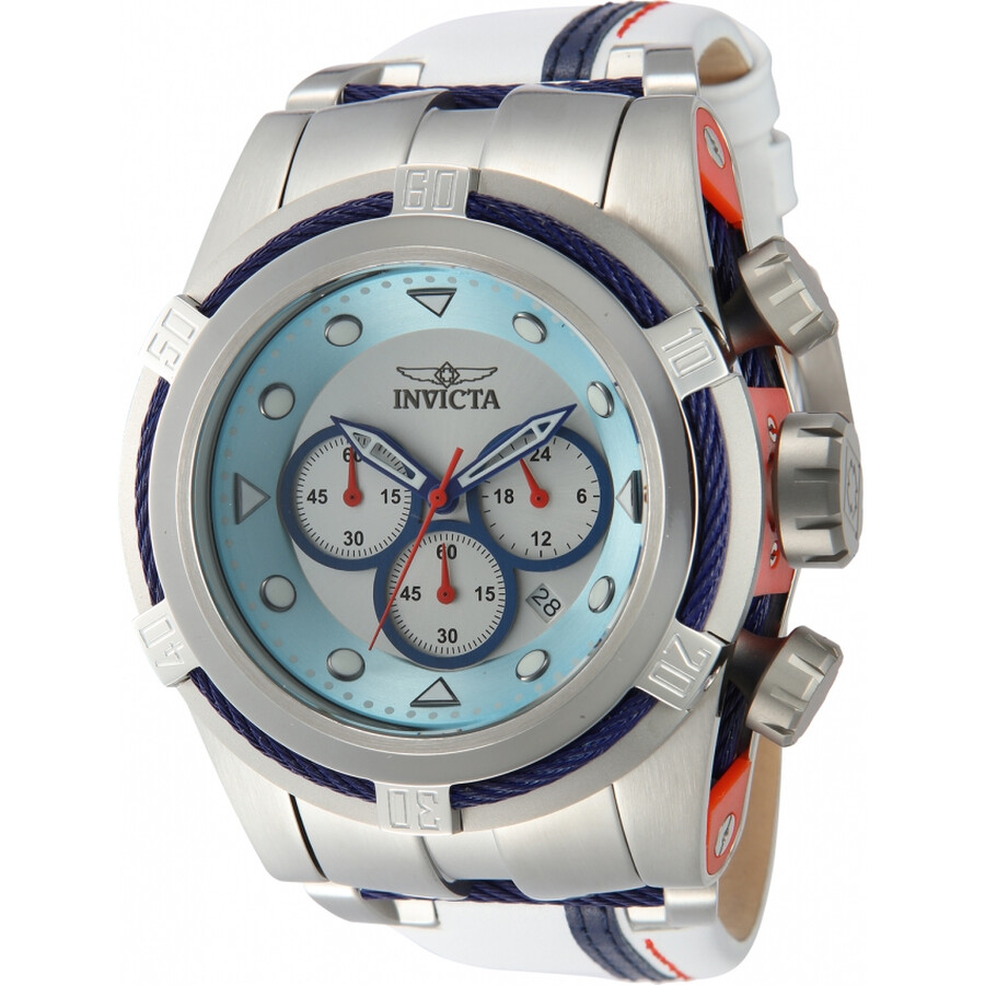 Invicta Bolt GMT Chronograph Light Blue and Silver and Blue Dial Men's ...