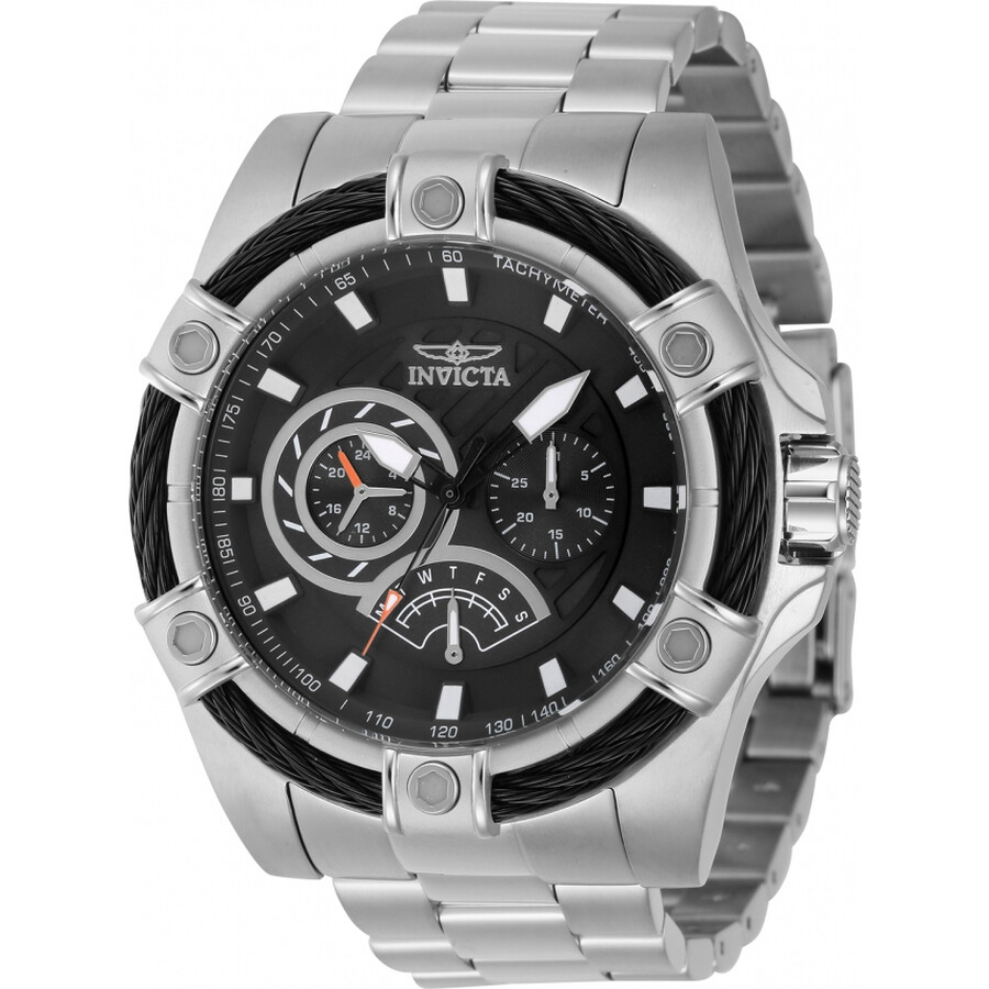 Invicta Bolt GMT Retrograde Quartz Black Dial Men's Watch 46863 ...