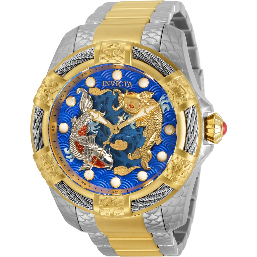 Invicta Bolt Koi Automatic Blue Skeleton Dial Men's Watch 32346 ...