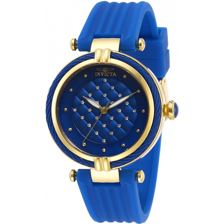 Invicta Bolt Quartz Blue Dial Blue Polyurethane Ladies Watch 28945 ...