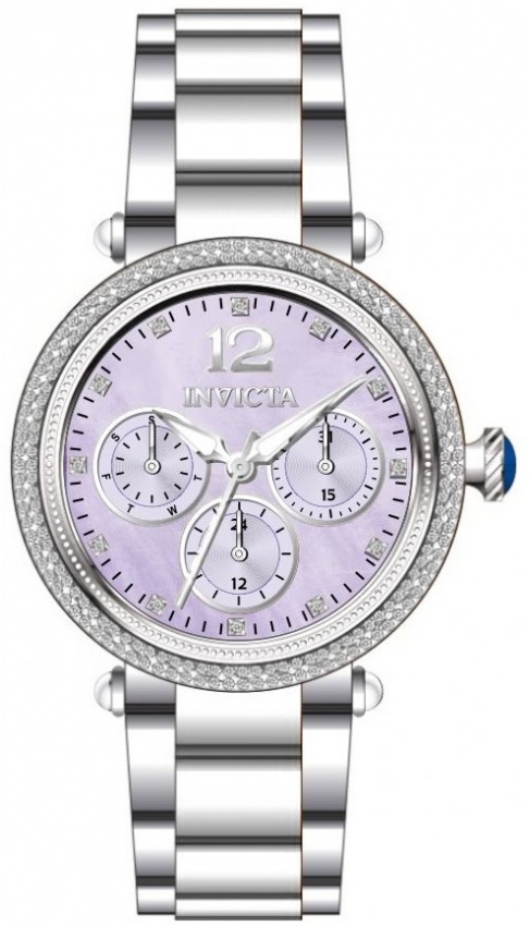 Invicta Bolt Quartz Crystal Light Purple Dial Ladies Watch 49814 ...