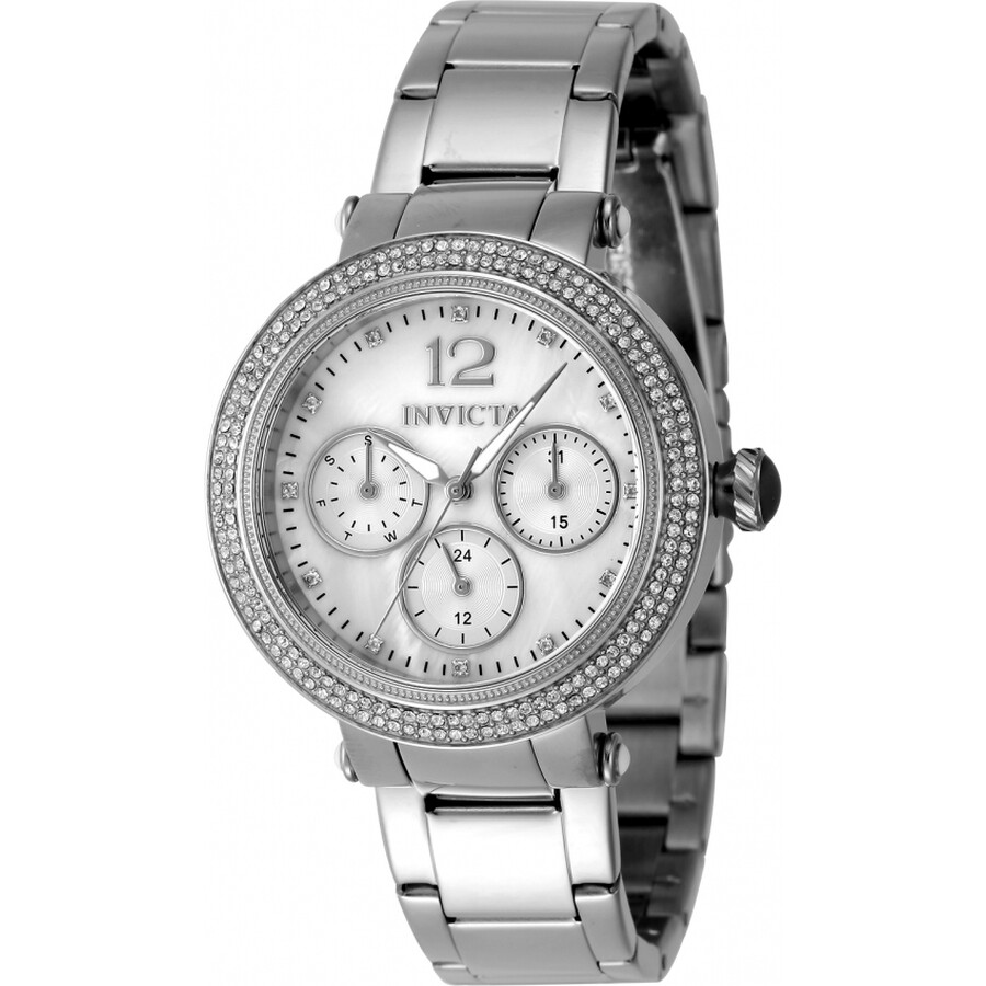 Invicta Bolt Quartz Crystal Silver Dial Ladies Watch 48114 886678641161 ...