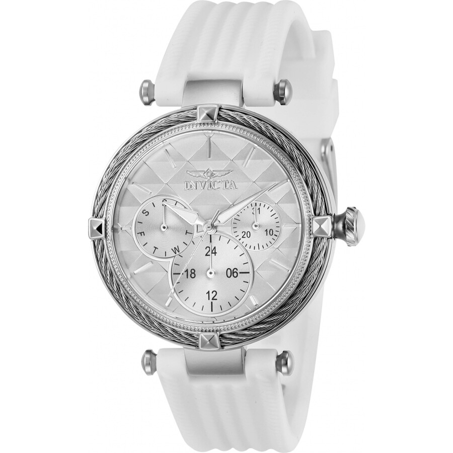 Invicta Bolt Quartz White Dial White Polyurethane Ladies Watch 28964 ...