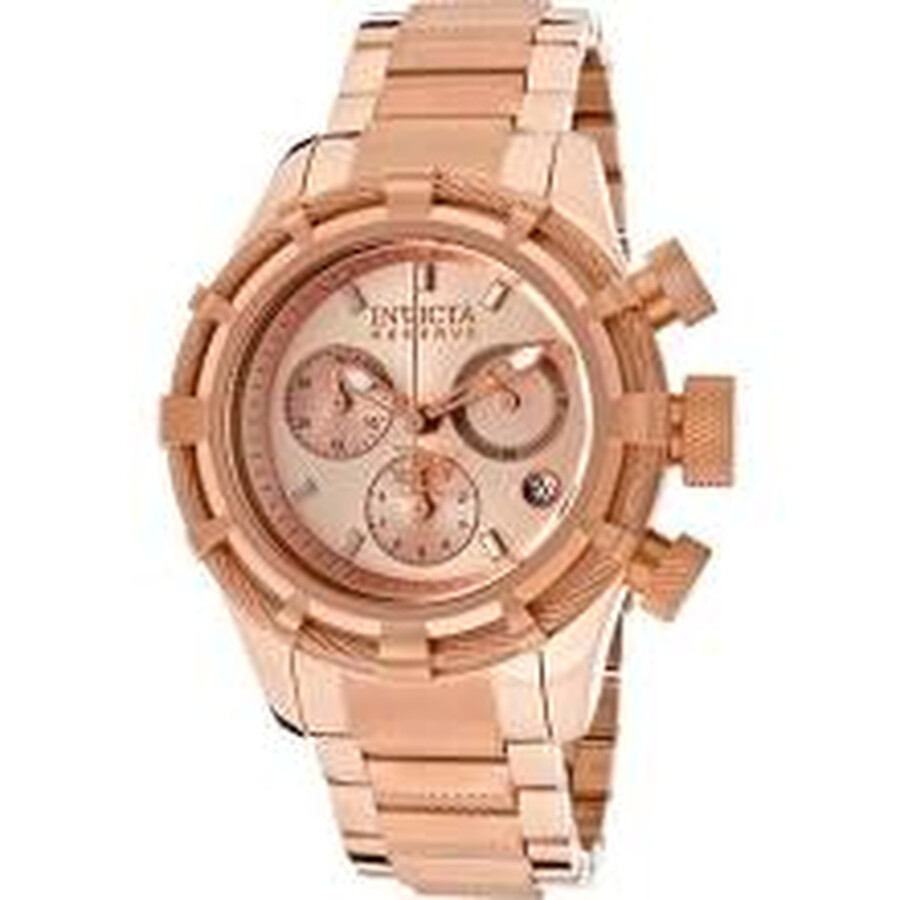 Invicta Bolt Reserve Chronograph Rose Dial Rose Gold-plated Ladies ...