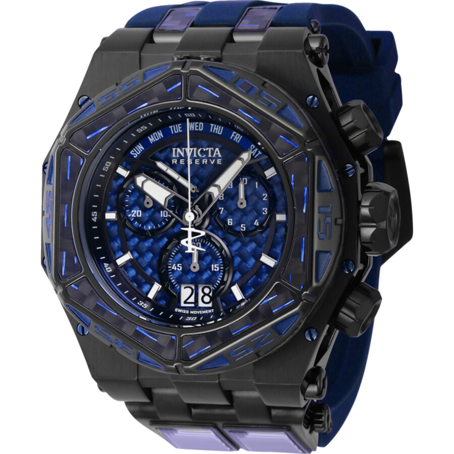 Invicta Carbon Hawk Chronograph Quartz Blue Dial Men's Watch 38894 ...