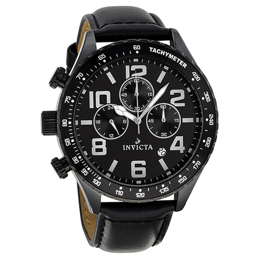 Invicta Ceramic Lefty Chronograph Black Dial Men's Watch 11253 ...