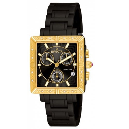 Invicta Ceramics Black Dial Two-tone Chronograph Ladies Watch 10216 ...