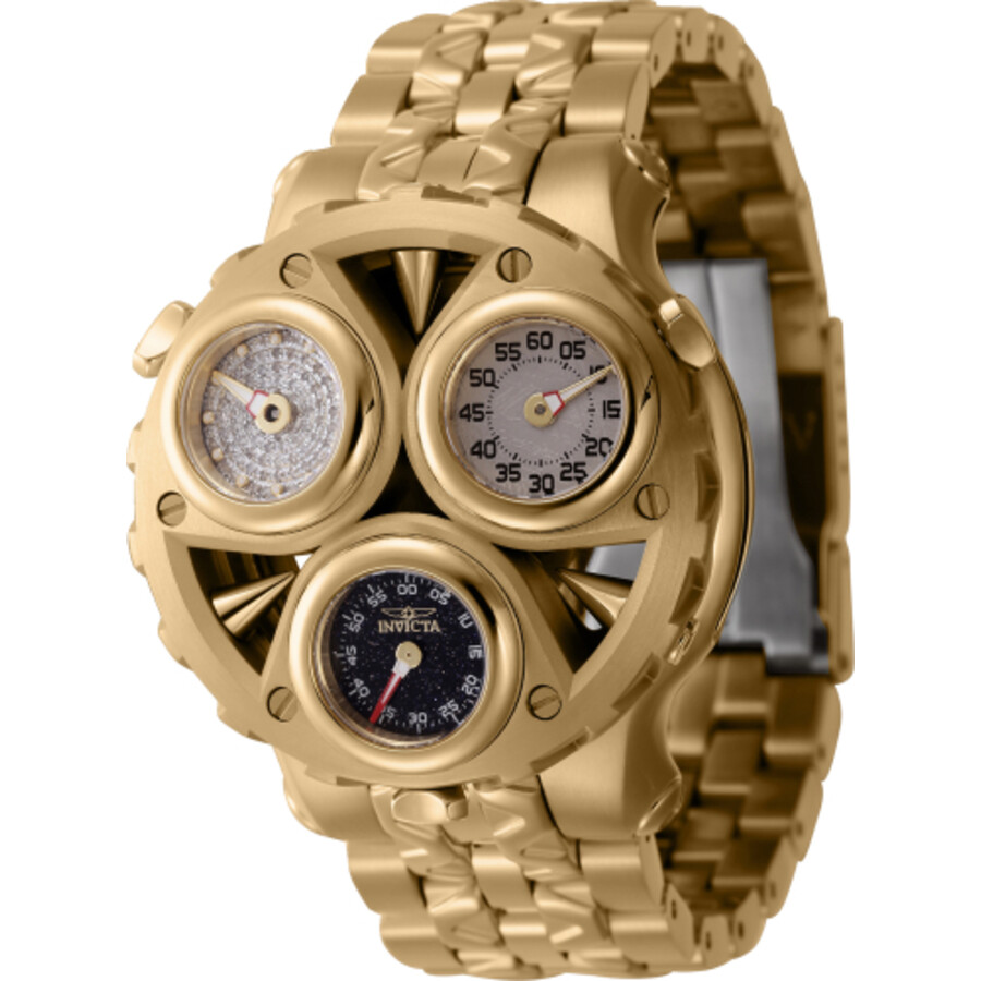 Invicta Cerberus Diamond Meteorite Quartz Gold Men's Watch 45957 ...