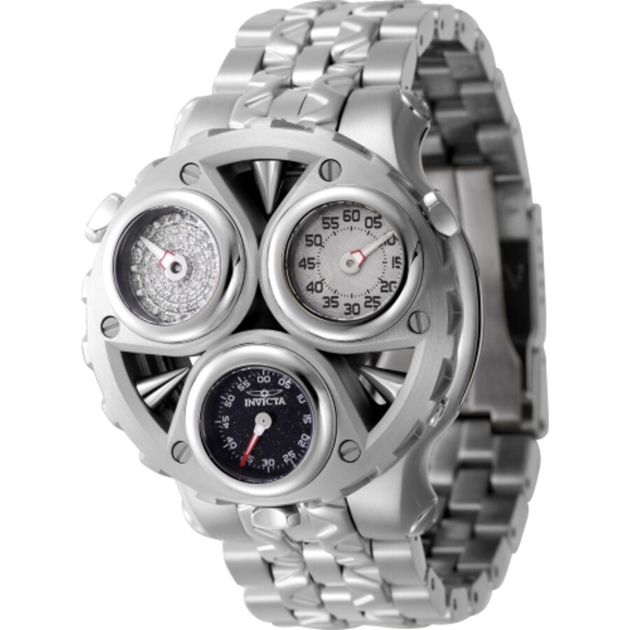 Invicta Cerberus Diamond Meteorite Quartz Silver Men's Watch 45956 ...