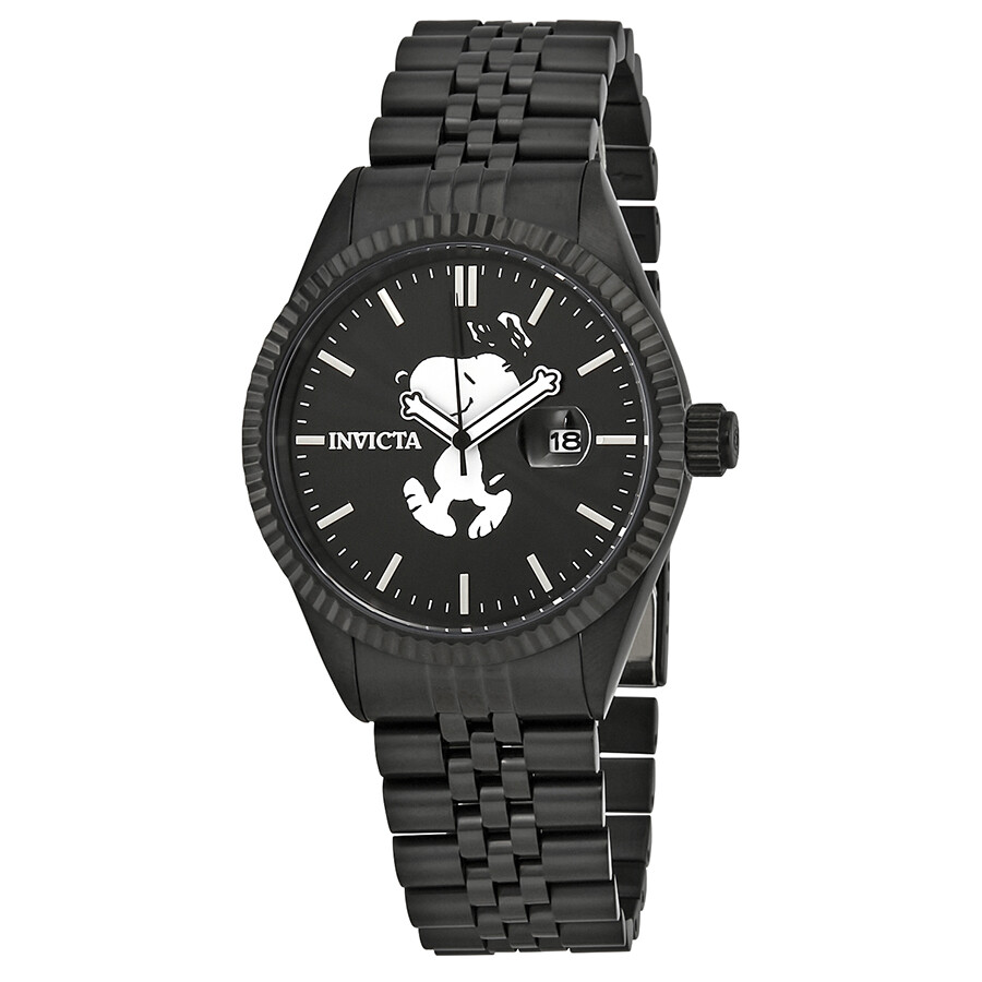 Invicta Character Collection Snoopy Diamond Black Dial Men's Watch ...