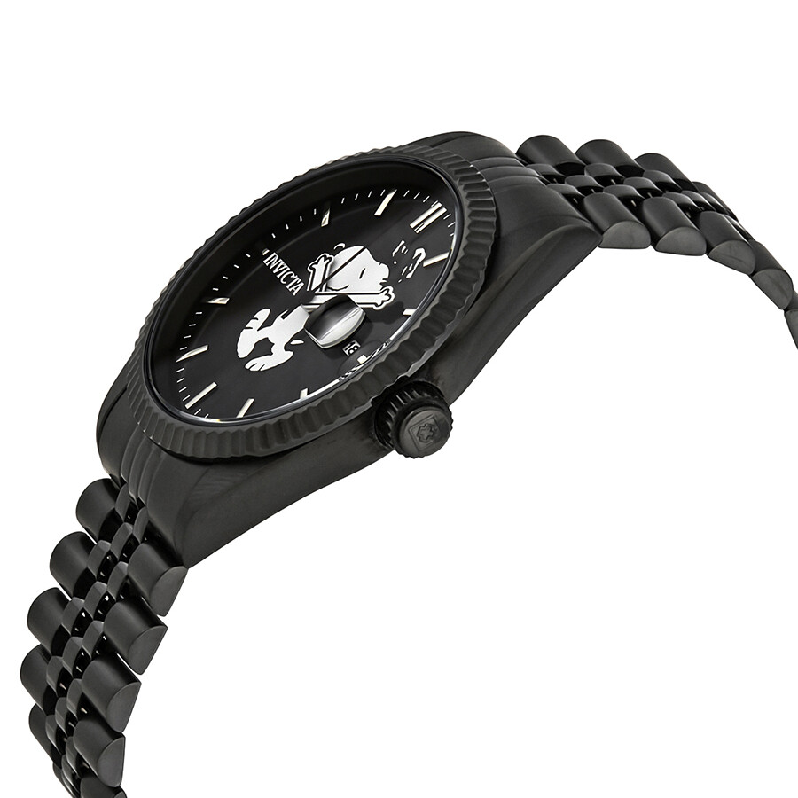 Invicta Character Collection Snoopy Diamond Black Dial Men's Watch ...