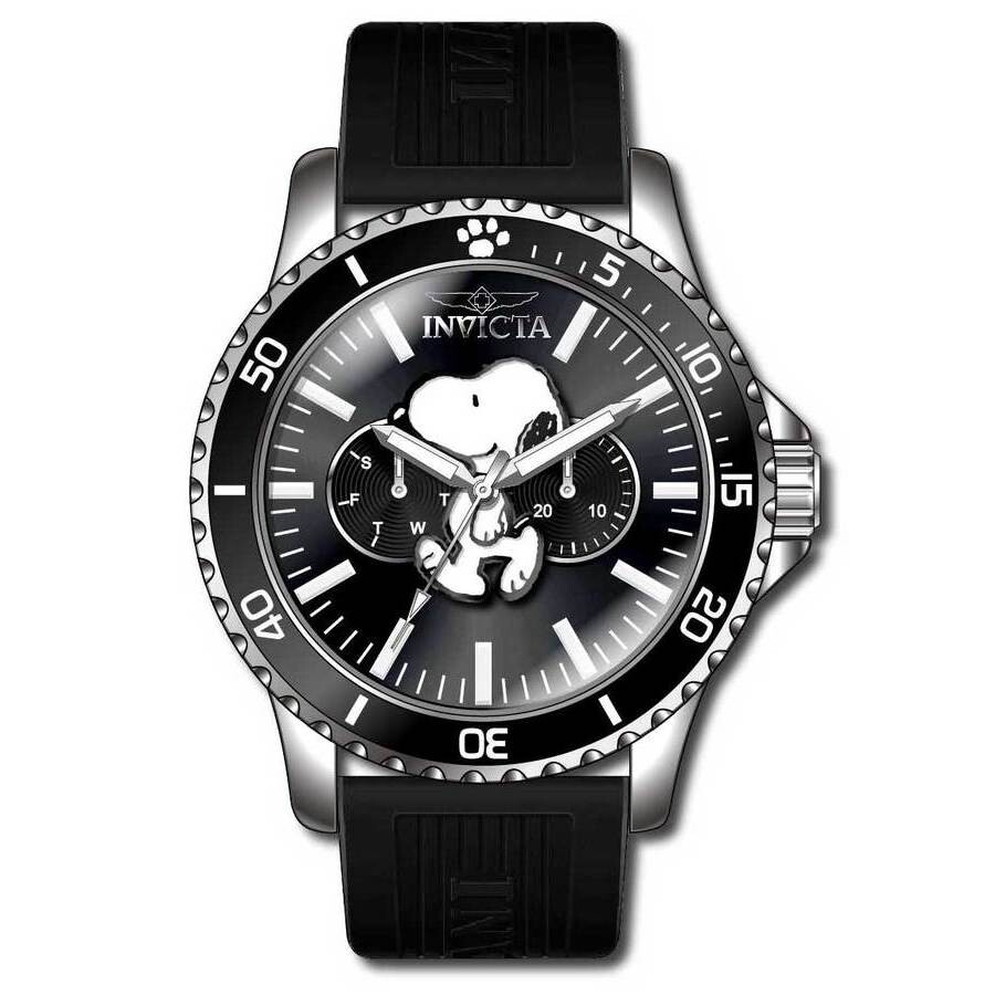 Invicta Character Snoopy Quartz Black Dial Men's Watch 38644 ...