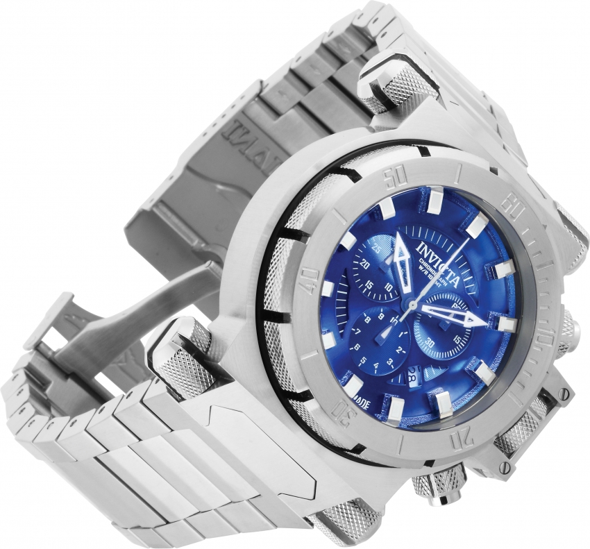 Invicta Coalition Force Classic Chronograph Blue Dial Stainless Steel ...