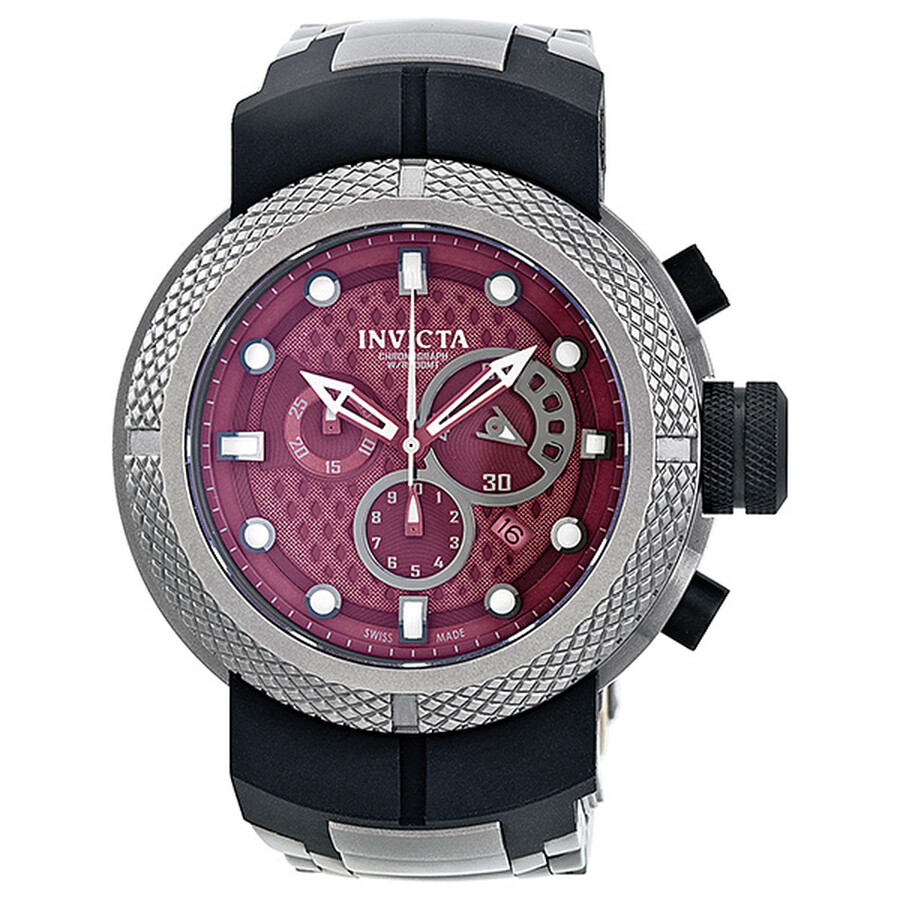 Invicta Coalition Forces Burgundy Dial Chronograph Men's Watch 0673 ...