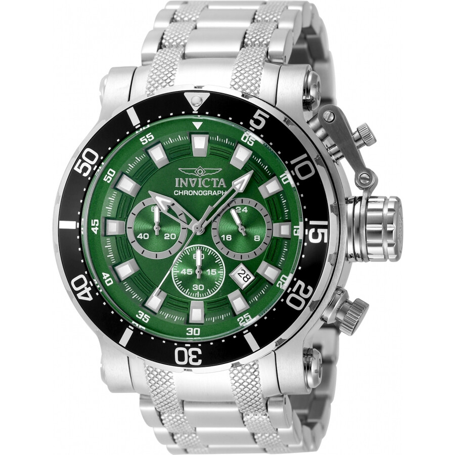 Invicta Coalition Forces Chronograph GMT Quartz Green Dial Men's Watch ...