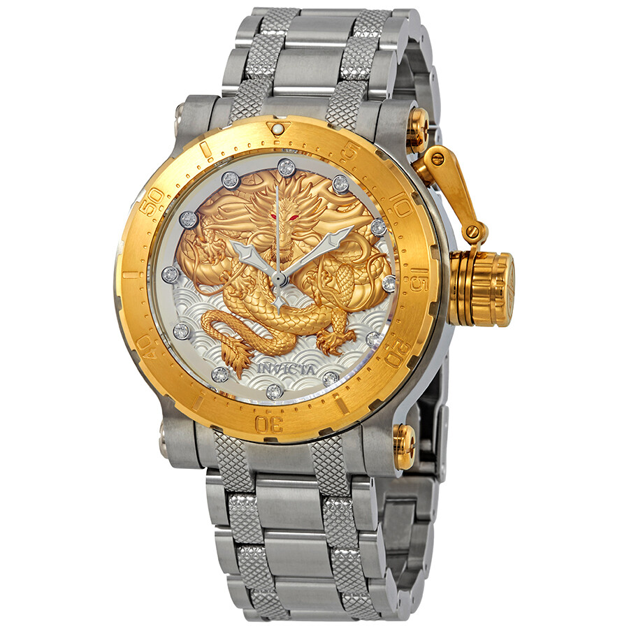 Invicta Coalition Forces Dragon Automatic Crystal Silver Dial Men's ...