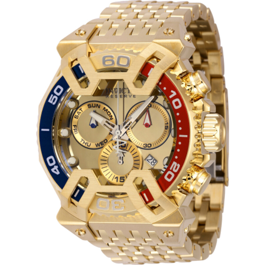 Invicta Coalition Forces X-Wing Chronograph Quartz Gold Dial Pepsi ...