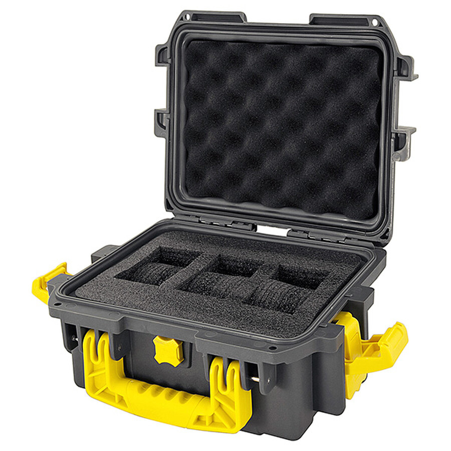 Invicta Collectors Three Slot Watch Box in Grey and Yellow DC3GREY-YEL ...