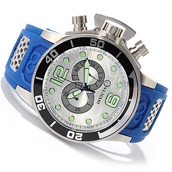 Invicta Corduba Interceptor Chronograph Blue Polyurethane Strap Men's ...