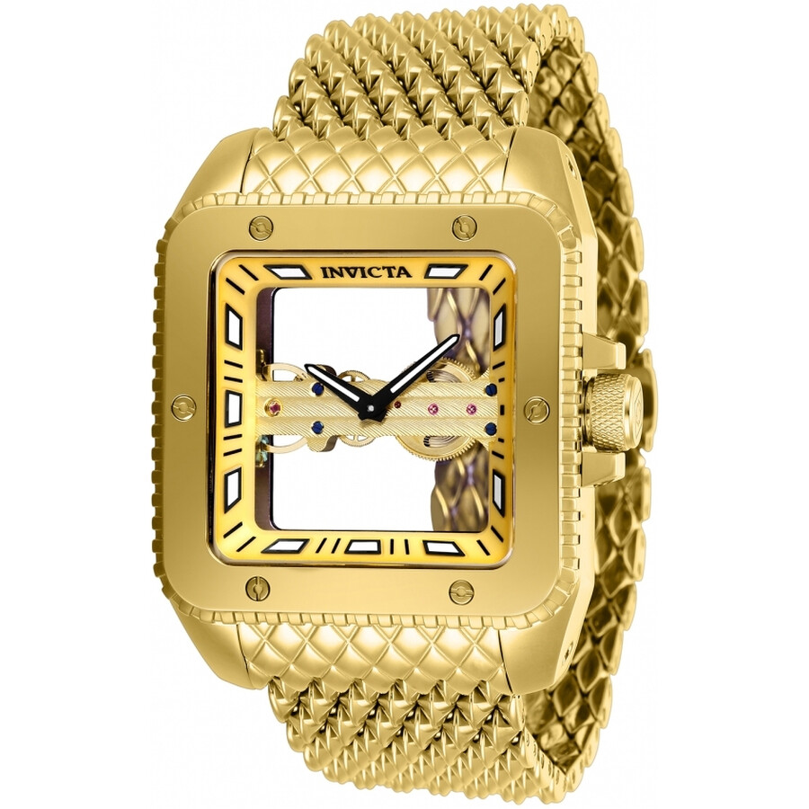 Invicta Cuadro Gold Dial Men's Watch 28508 886678339808 - Watches ...