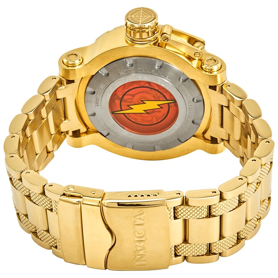 Invicta DC Comics Flash Automatic Gold Dial Men's Watch 26829 - DC ...