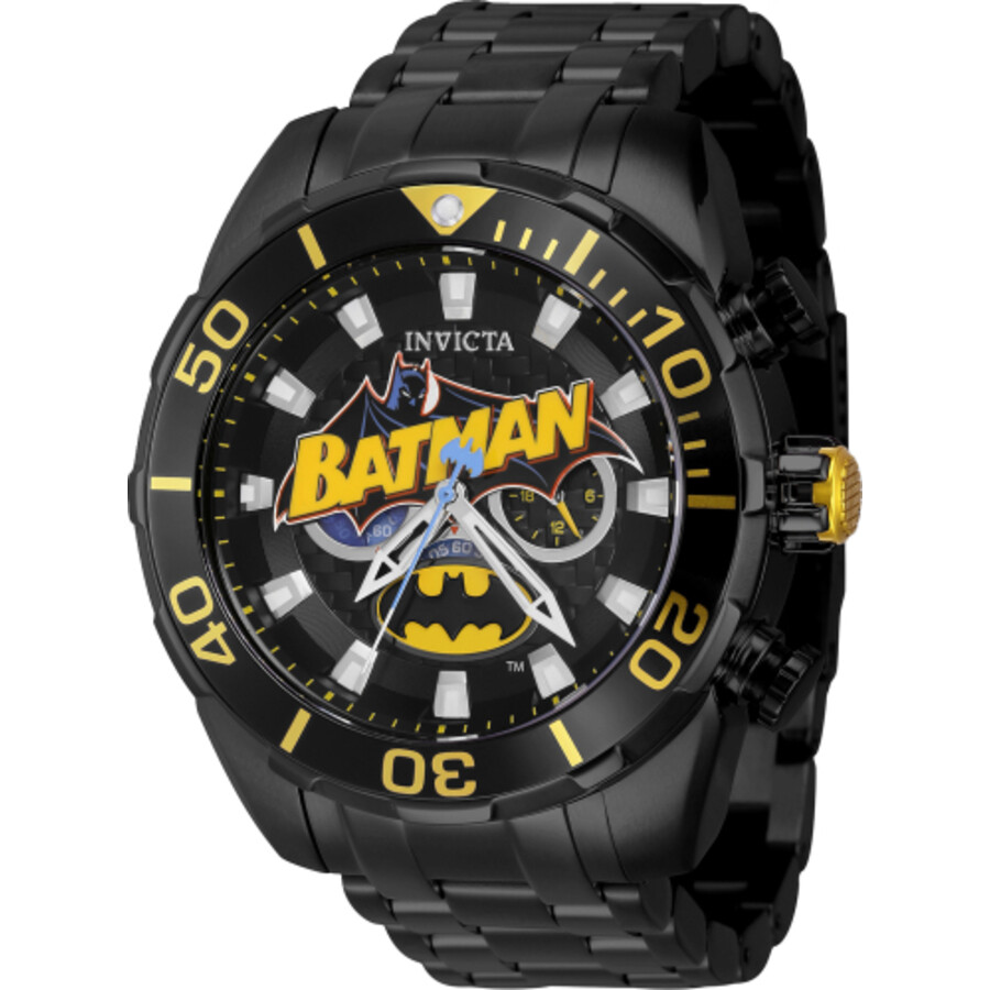 Invicta DC Comics Batman Chronograph GMT Quartz Black Dial Men's Watch ...