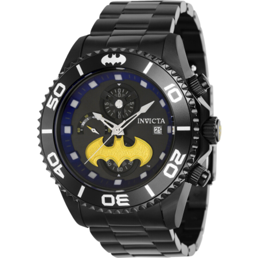 Invicta DC Comics Batman Chronograph Quartz Black Dial Men's Watch ...
