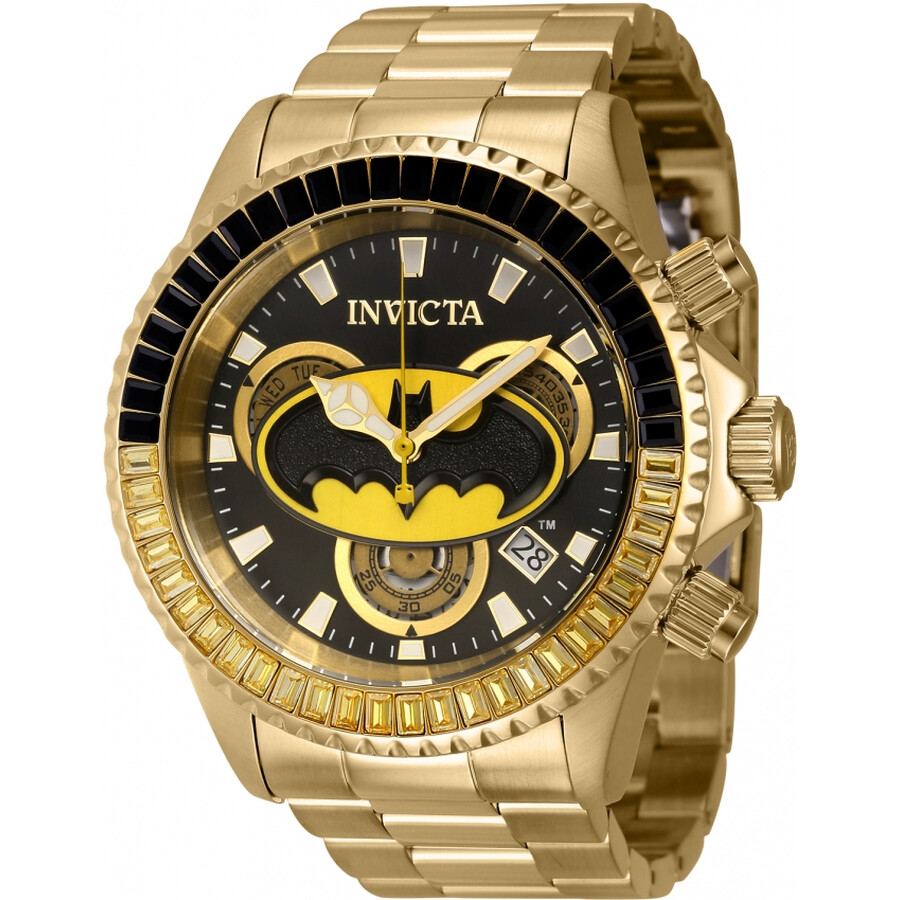 Invicta DC Comics Batman Chronograph Quartz Crystal Black Dial Men's ...