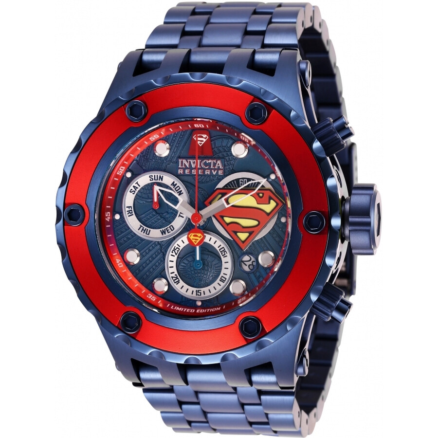 Invicta DC Comics Superman Chronograph Blue Dial Men's Watch 27099 ...
