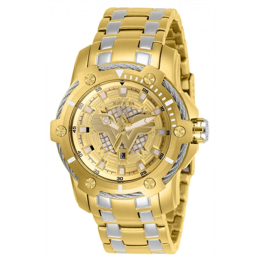 Invicta DC Comics Wonder Woman Gold Dial Ladies Watch 26840 ...
