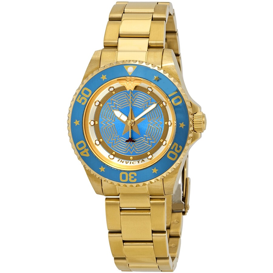 Invicta DC Comics Wonder Woman Quartz Blue Dial Ladies Watch 29691 ...