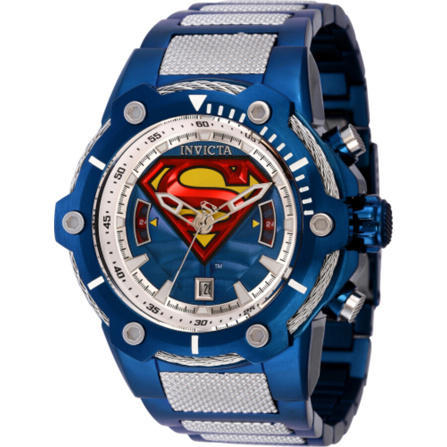 Invicta DC Comics Superman GMT Quartz Blue Dial Men's Watch 41187 ...
