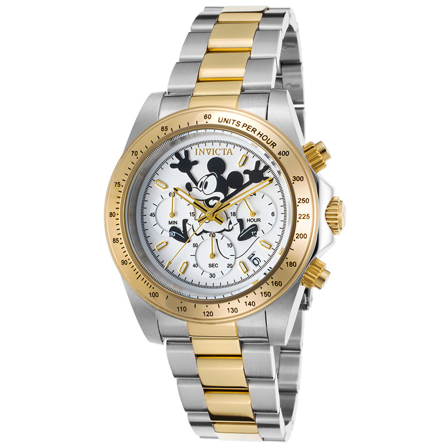 Invicta Disney Chronograph Mickey Mouse White Dial Men's Watch 22865 ...