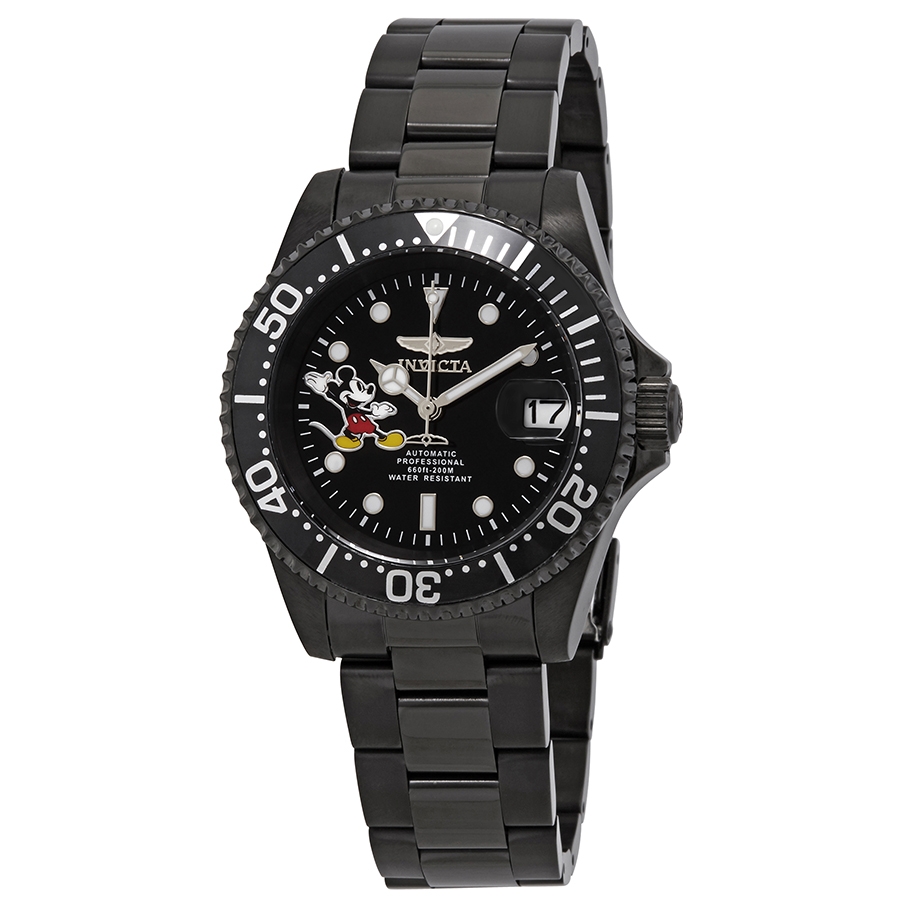 Invicta Disney Limited Edition Mickey Mouse Automatic Black Dial Men's ...