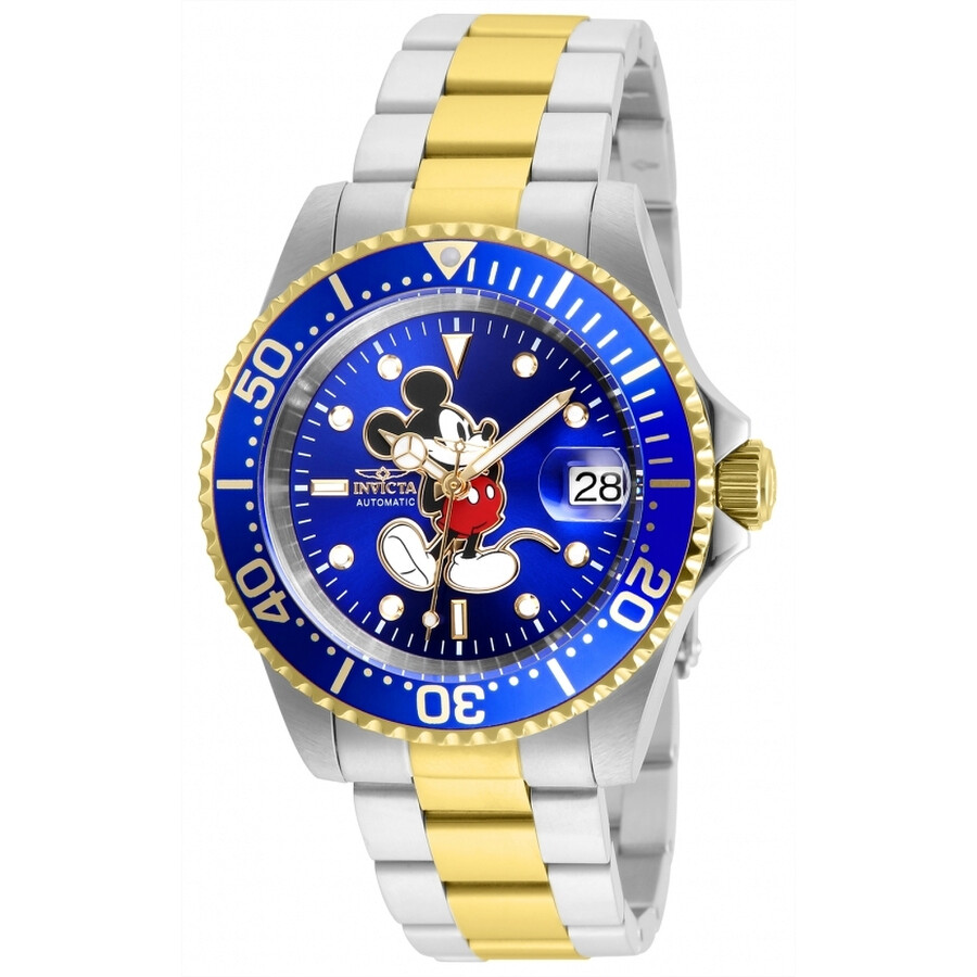 Invicta Disney Limited Edition Mickey Mouse Automatic Blue Dial Men's ...