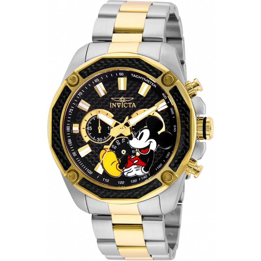 Invicta Disney Limited Edition Mickey Mouse Chronograph Black Dial Two ...