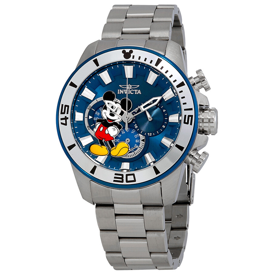 Invicta Disney Limited Edition Mickey Mouse Chronograph Blue Dial Men's ...