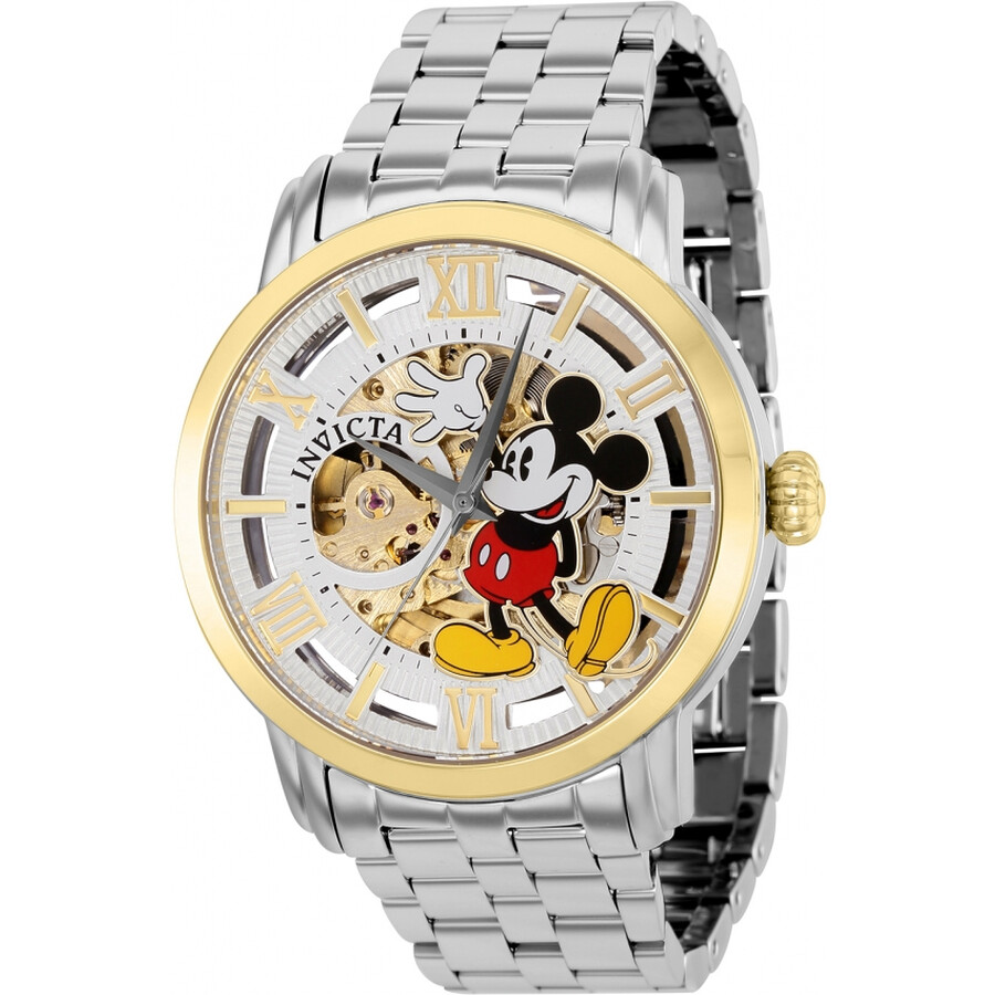 Invicta Disney Limited Edition Mickey Mouse Automatic Silver Dial Men's ...