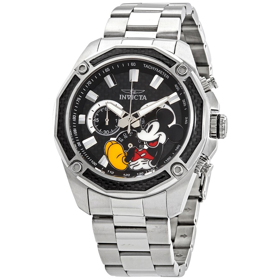 Invicta Disney Limited Edition Mickey Mouse Chronograph Black Dial Men ...
