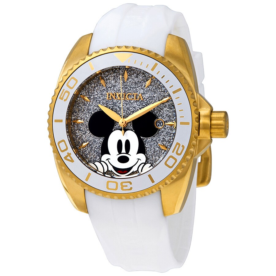 Invicta Disney Limited Edition Mickey Mouse Silver Dial Ladies Watch ...