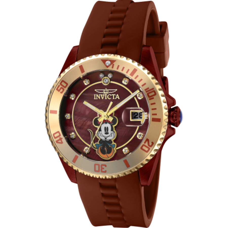 Invicta Disney Limited Edition Minnie Mouse Minnie Mouse Quartz Crystal ...