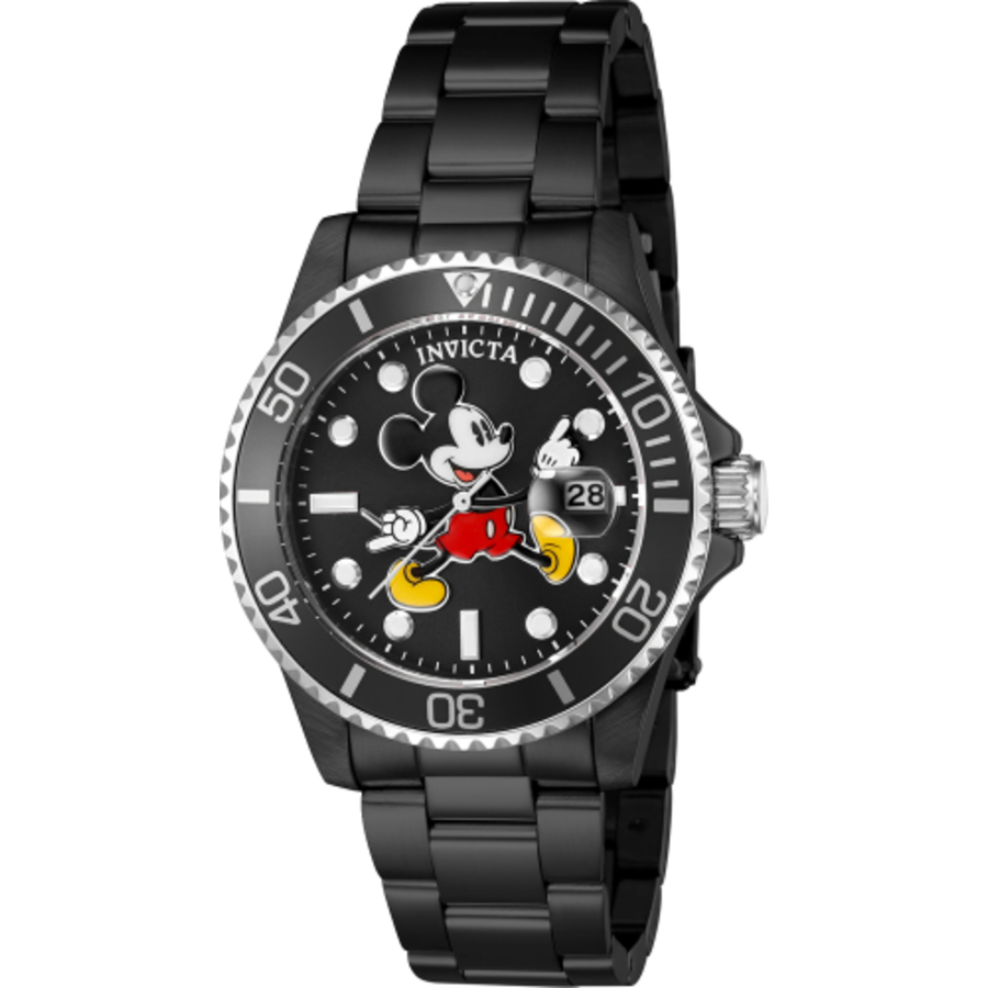 Invicta Disney Mickey Mouse Quartz Black Dial Men's Watch 41190 ...