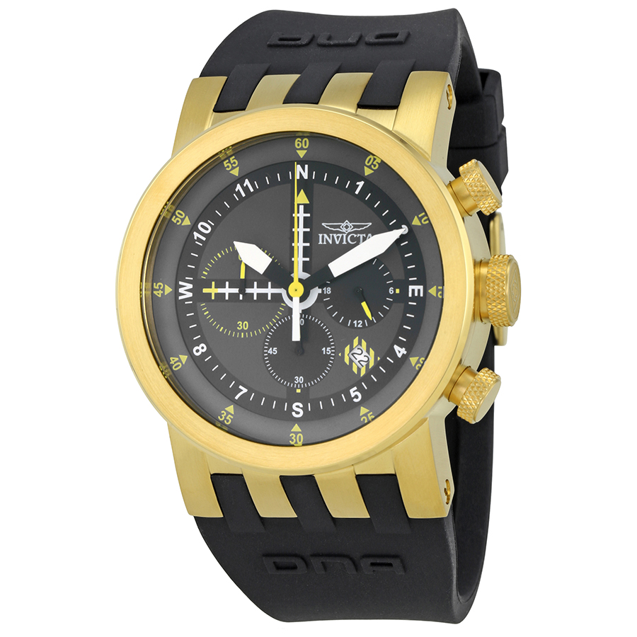 Invicta DNA Black Chronograph Men's Watch 25047 886678302819 - Watches ...