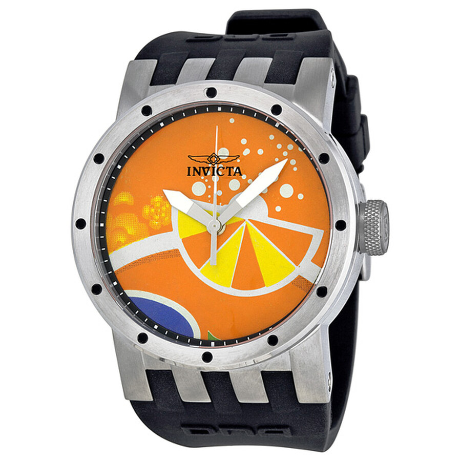 Invicta DNA Recycled Art Orange Dial Men's Watch 10431 886678104314 ...