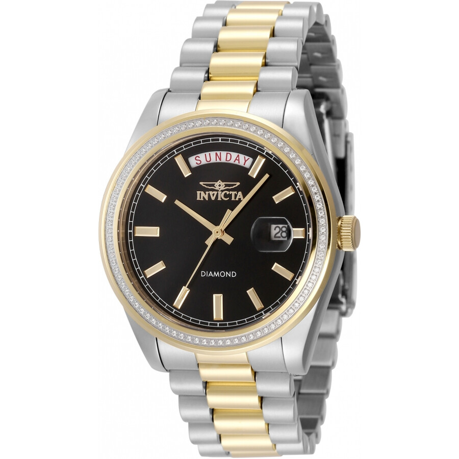 Invicta Elite Diamond Quartz Black Dial Ladies Watch 48765 886678654994 ...