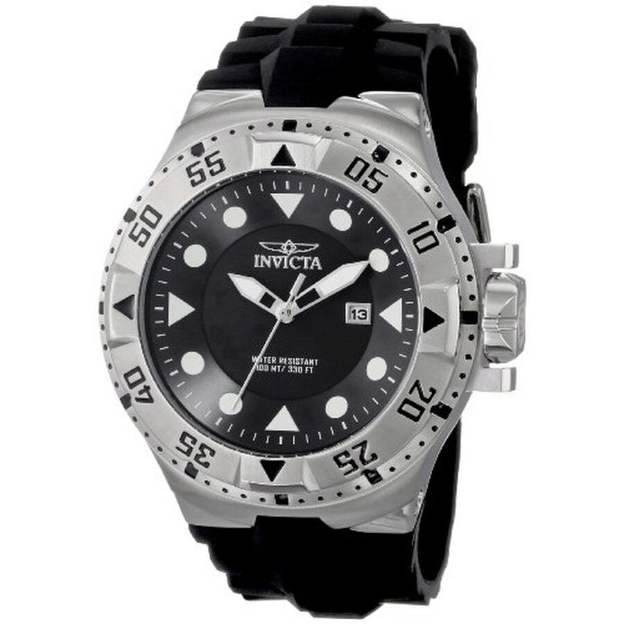 Invicta Excursion Black Dial Black Rubber Men's Watch 14434 ...