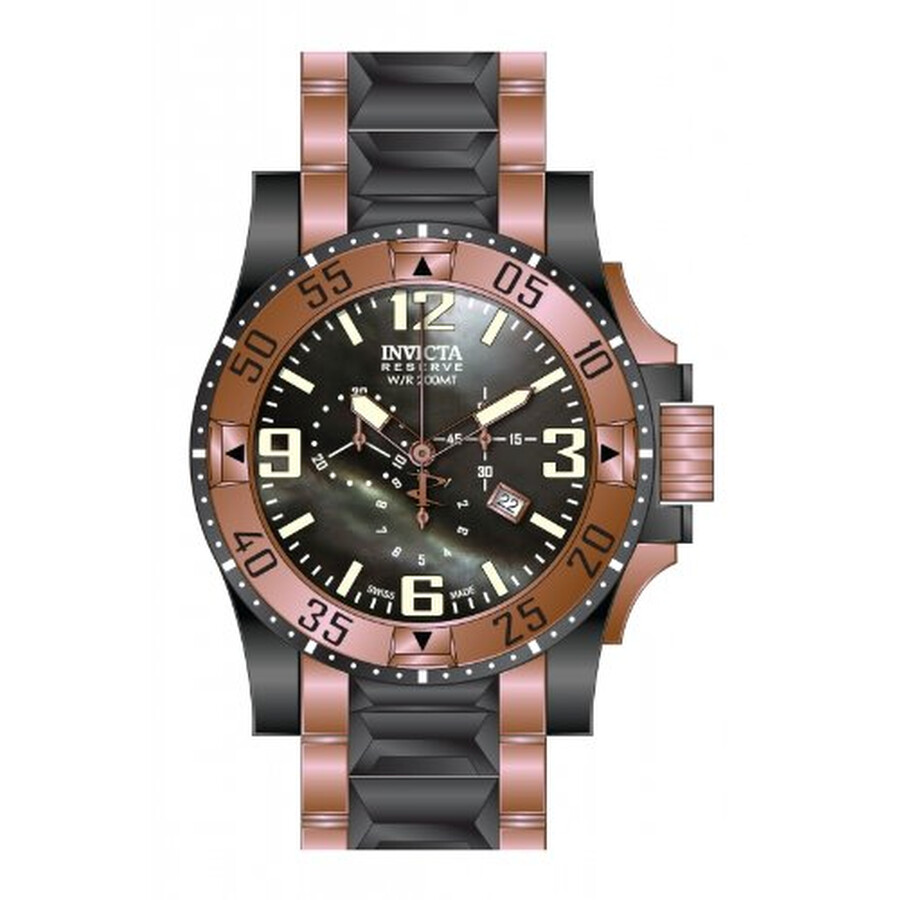 Invicta Excursion Chronograph Black Dial Black Rubber Men's Watch 80378 ...