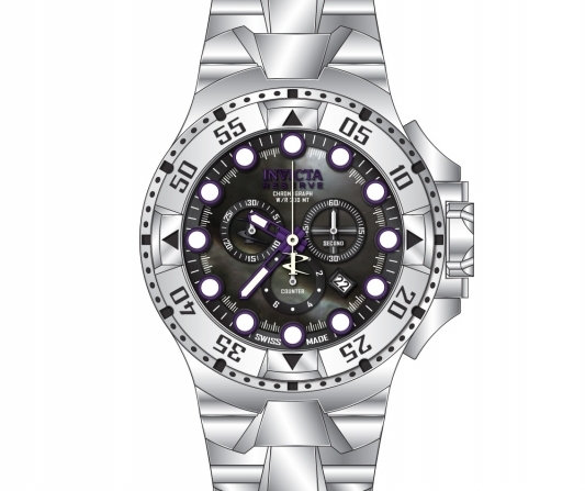 Invicta Excursion Chronograph Black Dial Stainless Steel Men's Watch ...