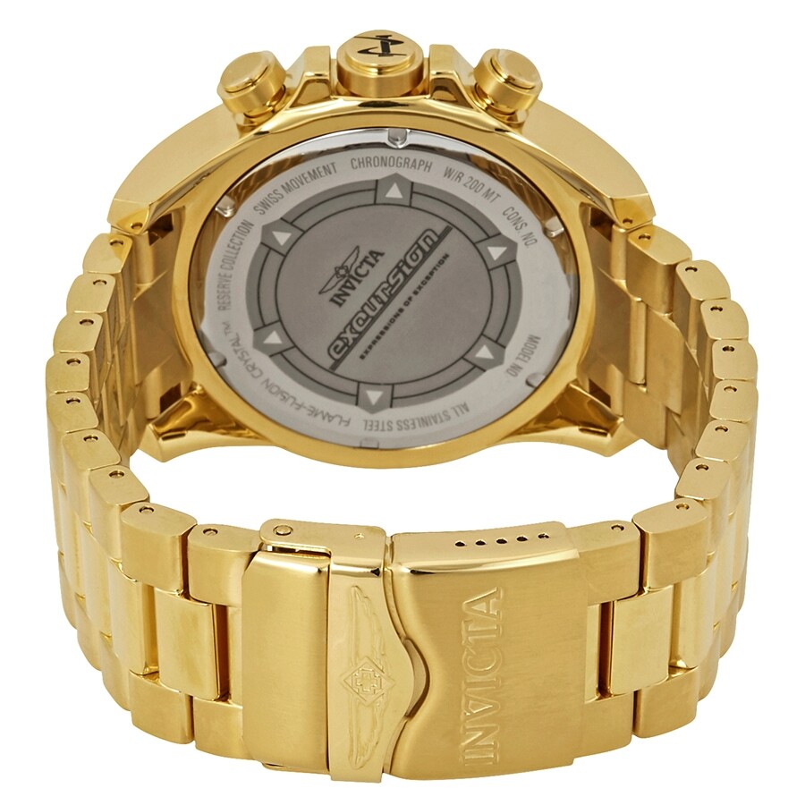 Invicta Excursion Chronograph Blue Dial Gold-plated Men's Watch 6469 ...