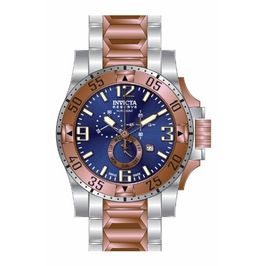 Invicta Excursion Chronograph Blue Dial Two-tone Men's Watch 15335 ...